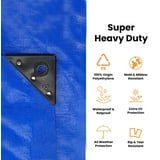 WHITEDUCK Super Heavy Duty Poly Tarp 8'x10', 16 Mil Thick, Waterproof ...