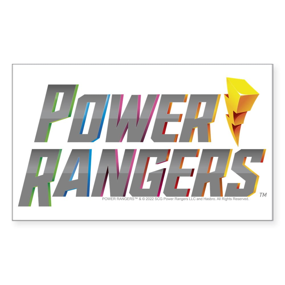 CafePress - Power Rangers Stacked Logo - Rectangle Bumper Sticker Car ...