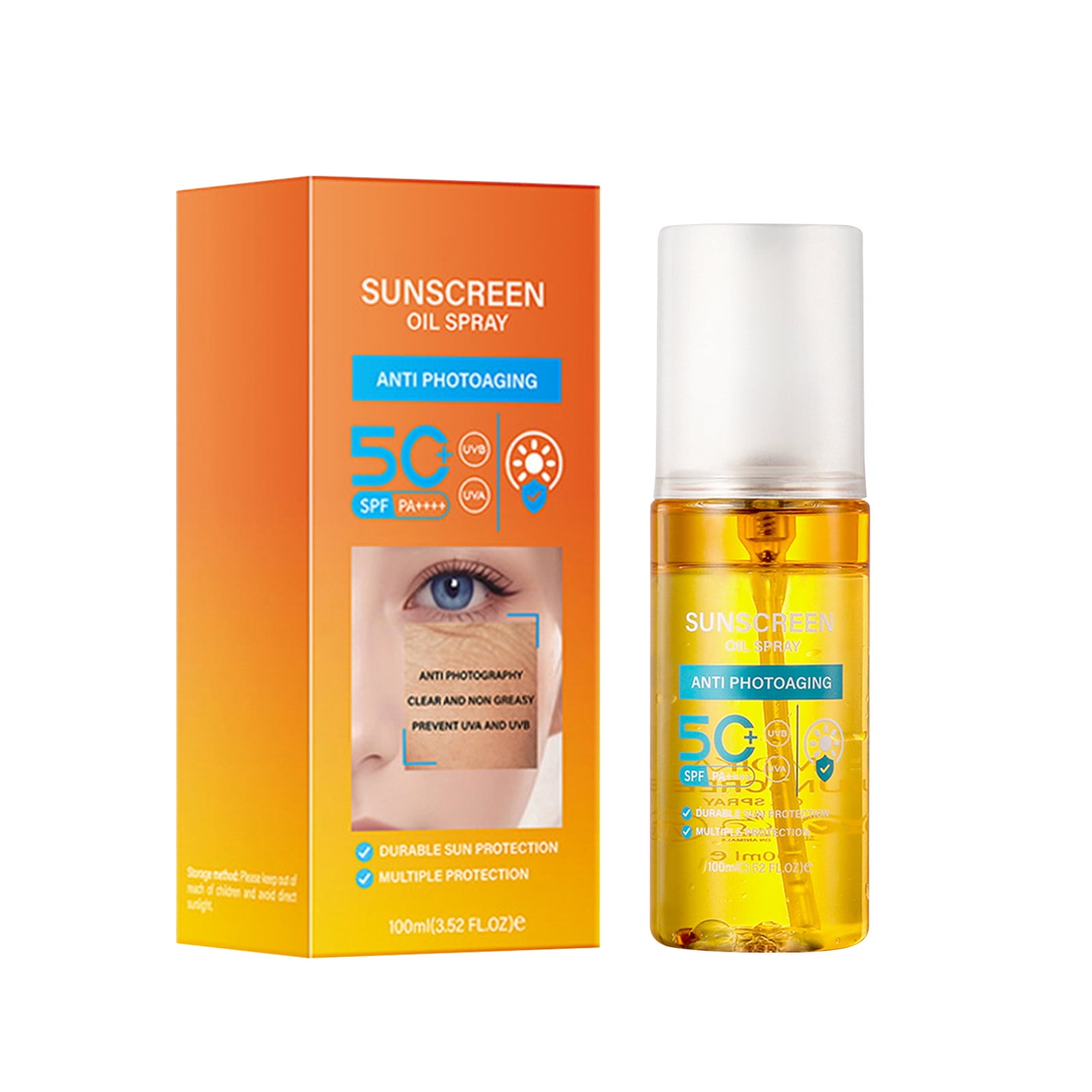 Aceite Protector Solar en Spray SPF 50 PA+++ MeiMei transparente no ...