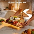 Bamboo Cutting Board Set of 3,Stand & Juice Grooves, Ideal for Meat ...