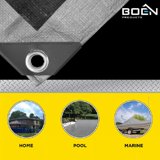 Boen 20 x 20 Silver/Black Tarp 14x14 weave - Walmart.com