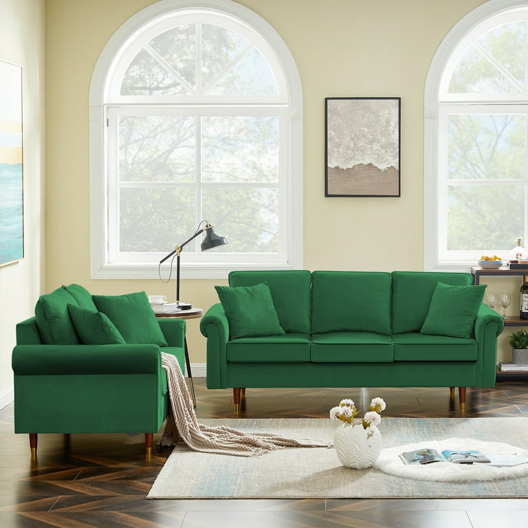 Green Color Sofa Set | Cabinets Matttroy