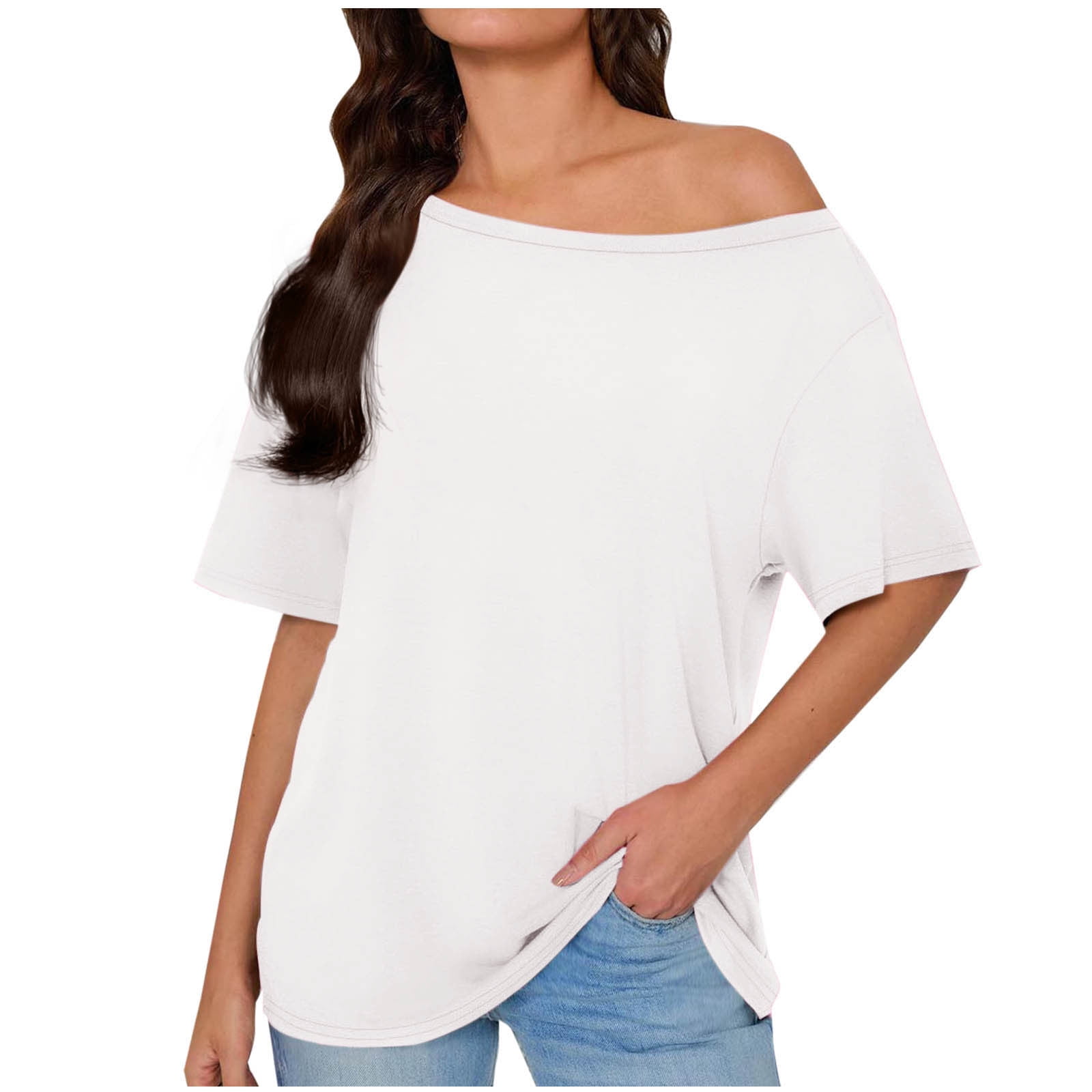 Click here for None Listed Women Off Shoulder Tops Summer Casual... prices