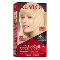 REVLON ColorSilk Hair Color Gel, 03 Ultra Light Sun Blonde, Alcohol ...