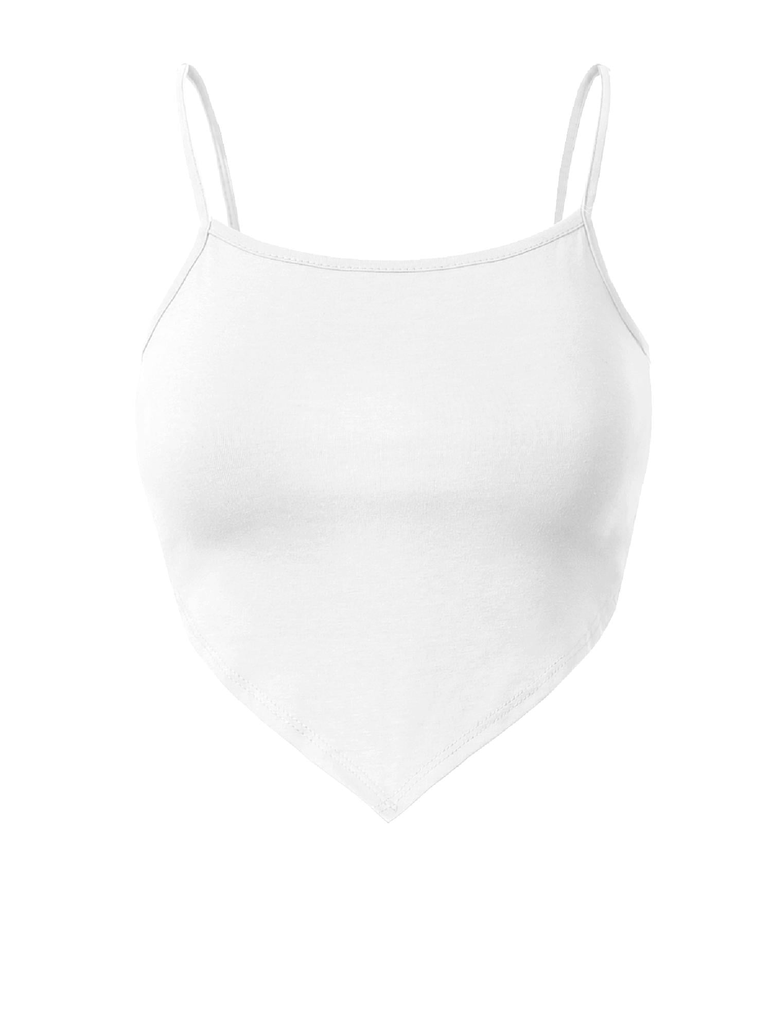 Made by Olivia Women's Plain Stretchy Asymmetric Tie Knob Open Back ...