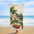 Birds on The Trees of Bloom And Butterfly Microfiber Beach Towel ...