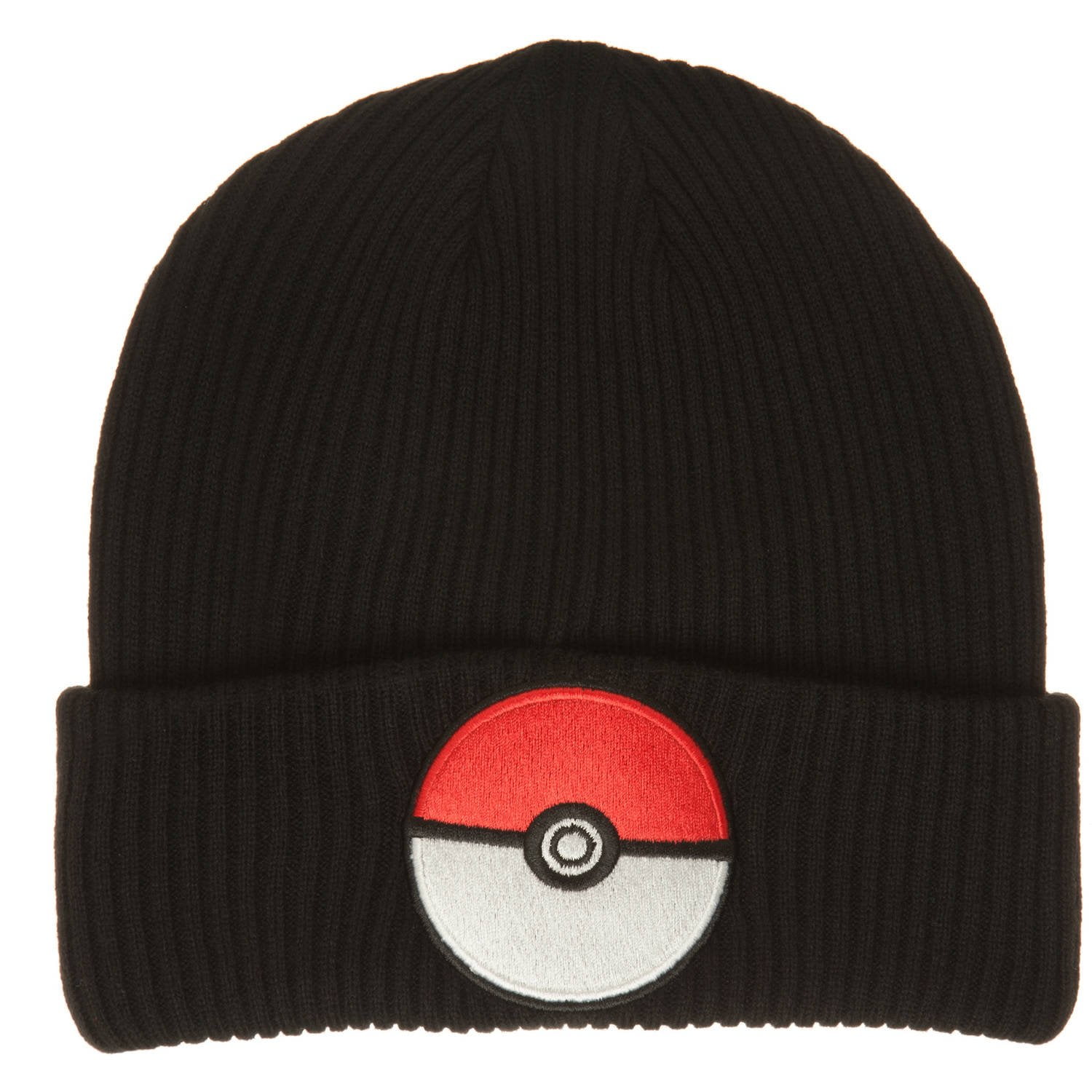 Beanie Hat Bioworld Pokemon PokeBall Black Cuff Winter Cap - Walmart.com