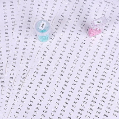 DMC Floss Number Stickers Color number stickers dmc set paper sheet ...