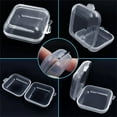 50 Pack Square Clear Plastic Storage Containers Box with lids, Small ...