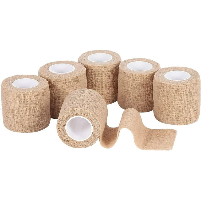 6 Pack Self Adhesive Elastic Bandage Wrap, Sports wrap Tape,First Aid ...
