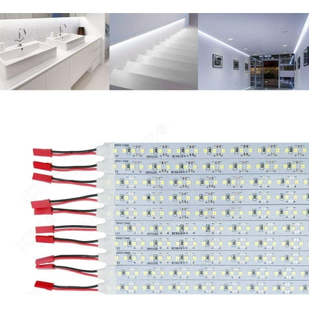 (Pack-10) Aluminum DC12V 0.7A 8W SMD2835 72LED 0.5M/20" Rigid Hard LED ...