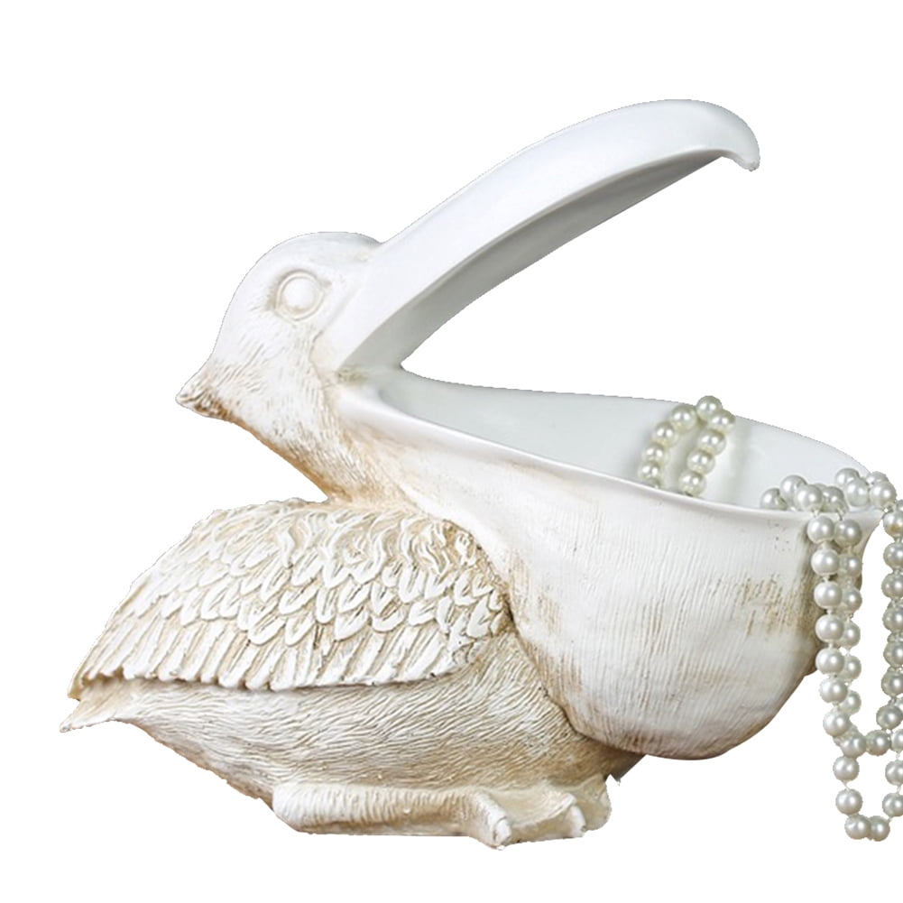 Yoone Jewelry Key Phone Storage Basket Big Mouth Bird Ornament Living ...