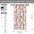 Butterfly and Rose Pink Pattern Blackout Curtains,Triple Weaved Fabric ...