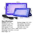 UV Flood Light 50W 100W 395nm 400nm Ultraviolet Fluorescent Sta Lamp ...