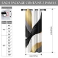 Black and Gold Marble Pattern Blackout Curtains,Triple Weaved Fabric ...