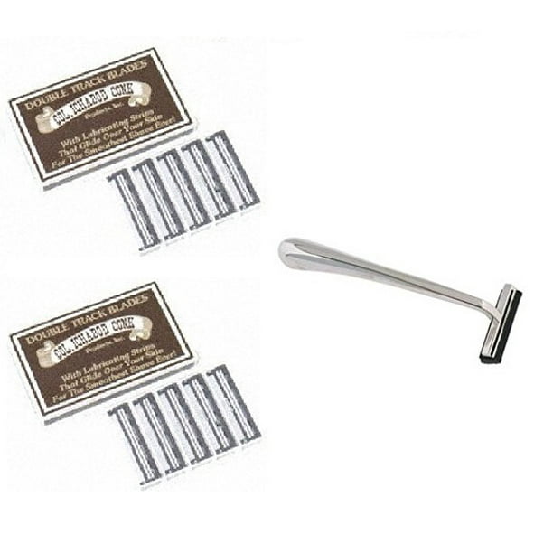 Trac II Chrome Handle + Colonel Ichabod Conk Trac II Razor Blades 10 ct ...