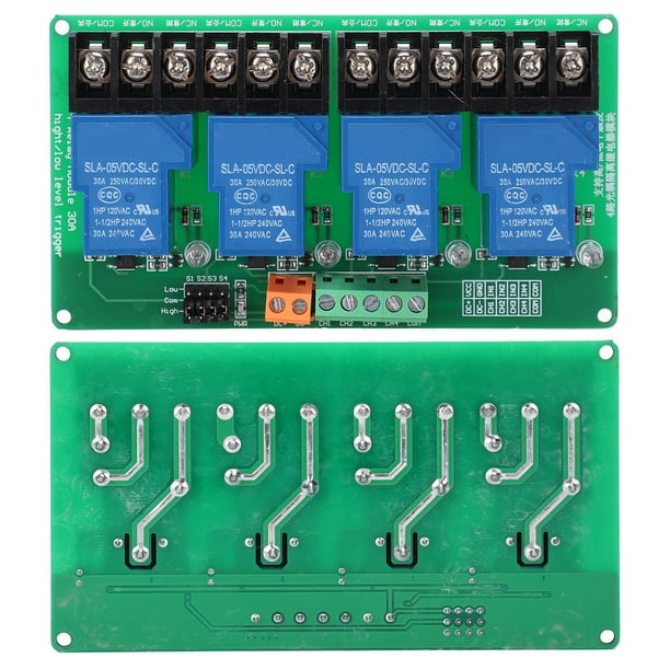 4 Channel Relay Module, High Low Trigger Relay Module 4 Channel For ...