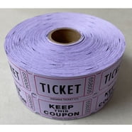 Raffle Colored Stub Auction Tickets - 500 Sheets, 10 Numbers per Sheet ...
