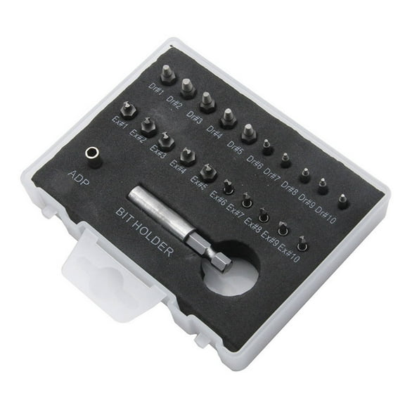 12 Piece Easy Out Small to Large Screw Extractor Kit Set Easy Out Screw ...