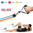 HPYGN 50lb Resistance Bands Kit, Exercise Bands with Handles, for Heavy ...