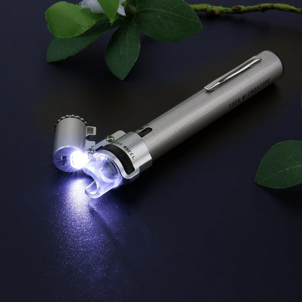 TB&W Mini Pen Magnifying Glass 100X LED Light Jewelry Loupe Microscope ...
