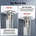 5-in-1 Bathroom Sink Stopper, 2 Pc Pop-Up Drain Stopper with Removable ...