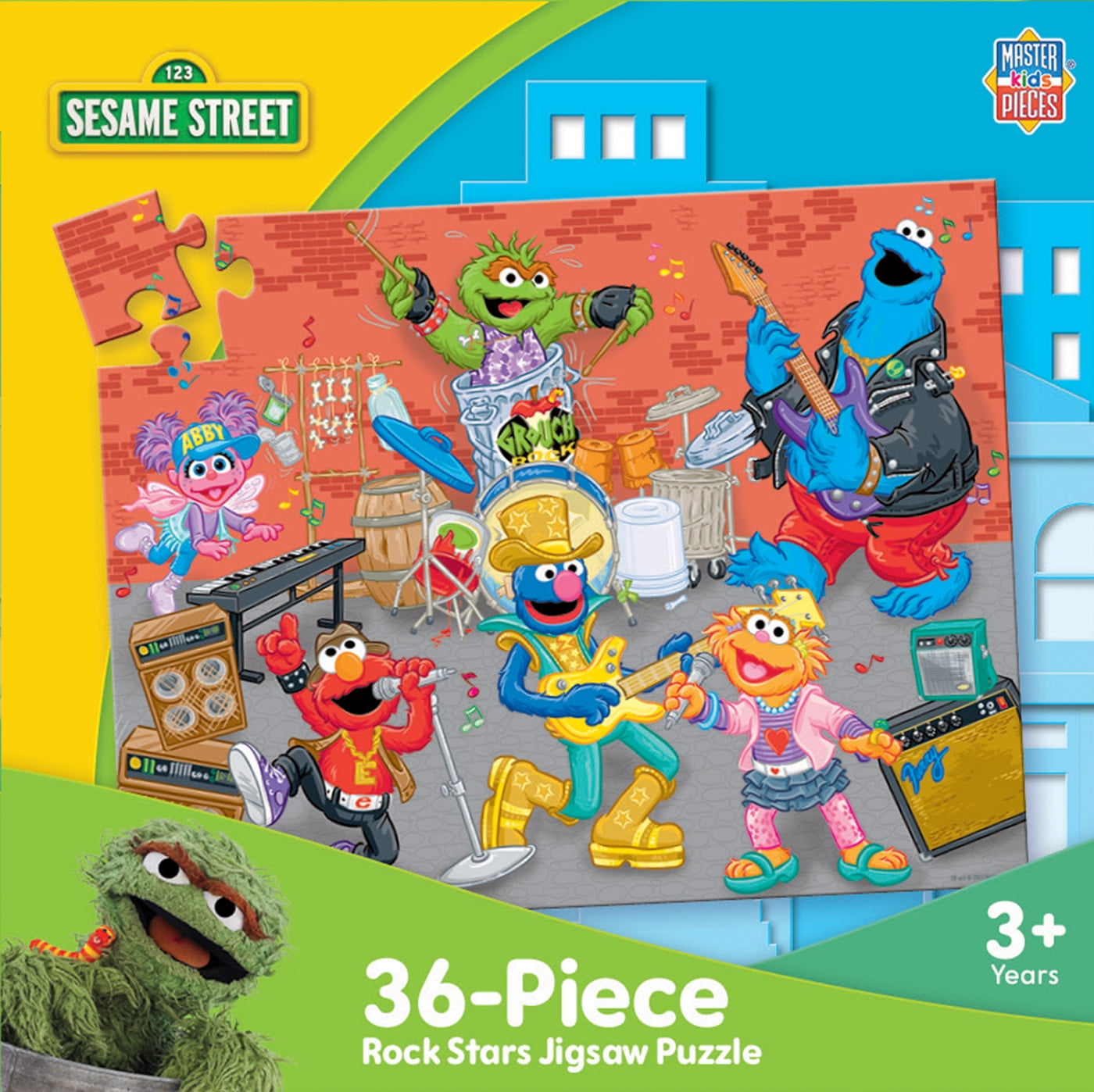 MasterPieces 36 Piece Jigsaw Puzzle for Kids - Sesame Street Rock Stars ...