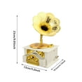 SDJMa Vintage Typewriter Retro Phonograph Shape Music Box Gift Classic ...