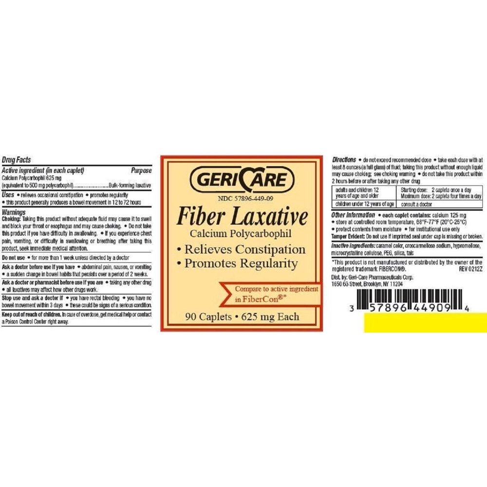 GERICARE Fiber Laxative 90 Caplets Per Bottle - Walmart.com - Walmart.com