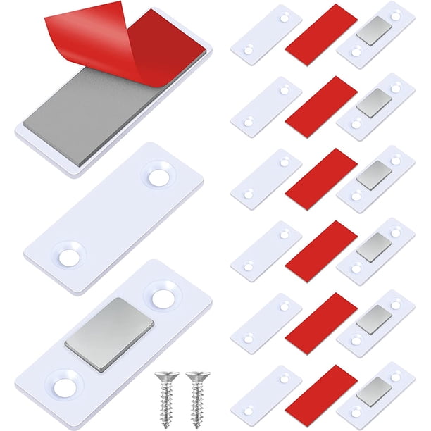 15 Pieces Cabinet Magnetic Catch Ultra Thin Door Magnets Drawer White ...