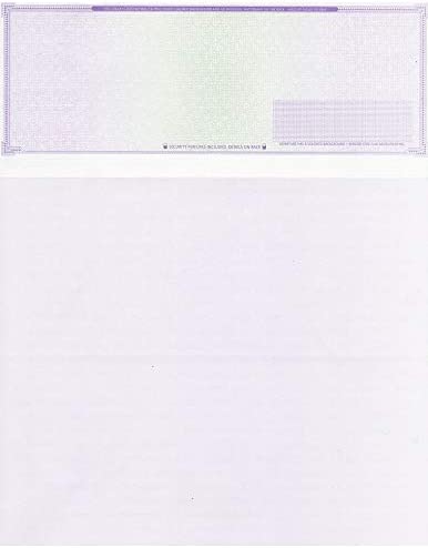 Compuchecks - 100 High Security Blank Check Stock Paper - Checks on Top ...