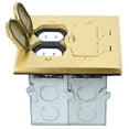 ENERLITES Floor Box Outlet Kit 975549-C, 2 Gang 20A Tamper / Weather ...