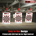25 EZ2C Targets Style 15: 10" Dartboard paper targets Fun Game 11"x17 ...