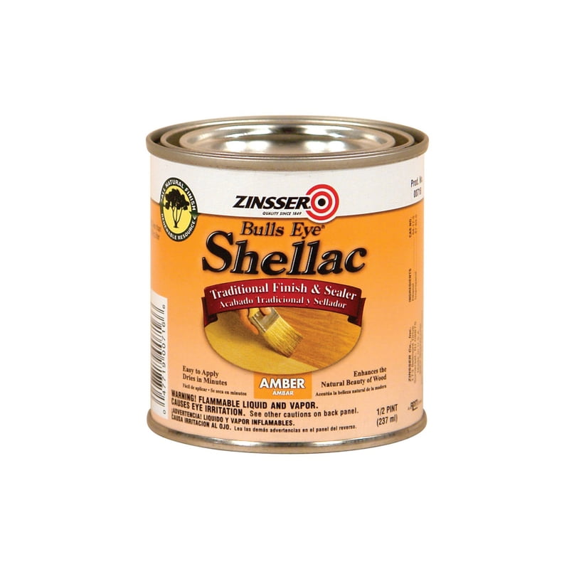 Zinsser Bulls Eye Amber Shellac Finish and Sealer 0.5 pt. - Walmart.com