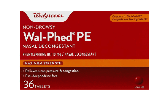 Buy Walgreens Wal-Phed PE Nasal Decongestant Tablets36.0ea Online at ...