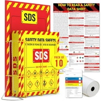 Pack of 10 MSDS Wall Station - 3 Inch 3 Ring Material Safety Data Sheet ...