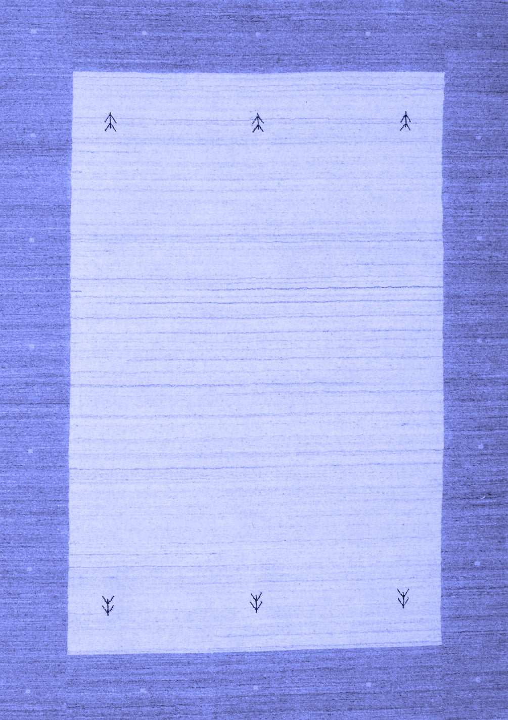 Ahgly Company Indoor Rectangle Abstract Blue Contemporary Area Rugs, 6 ...