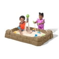Step2 Naturally Playful Sandstone Beige Plastic Sandbox Toy with Cover ...