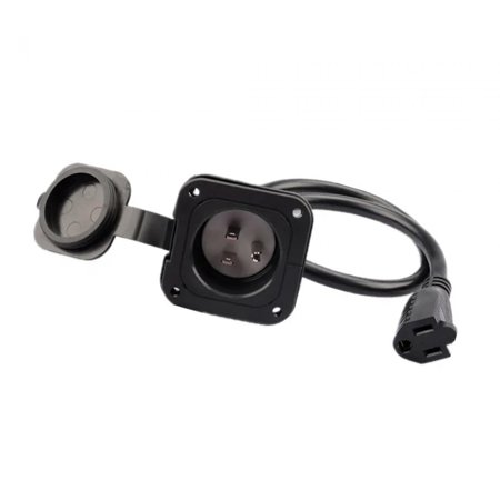 Power Inlet,125V 15 Amp RV Power Inlet Twist Lock Black Color,Camper ...