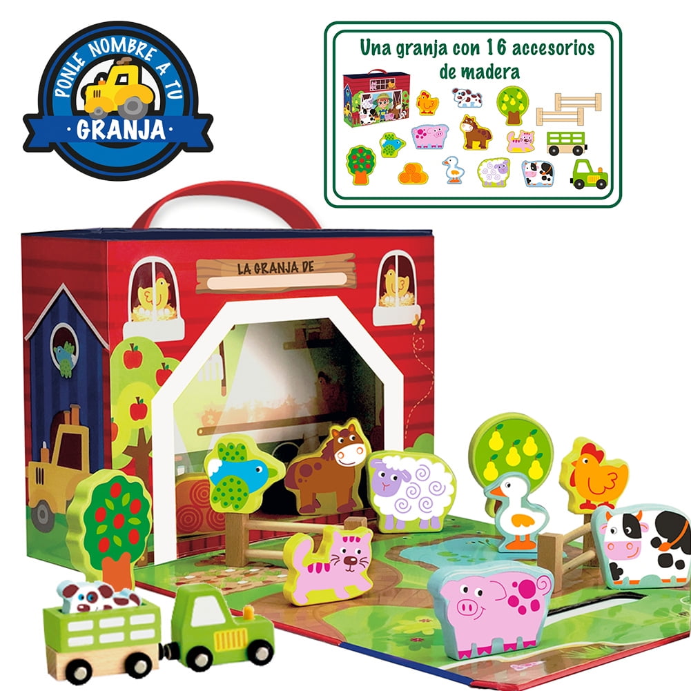 Granja de juguete para niños con animales de madera | Magicamente | 17 ...