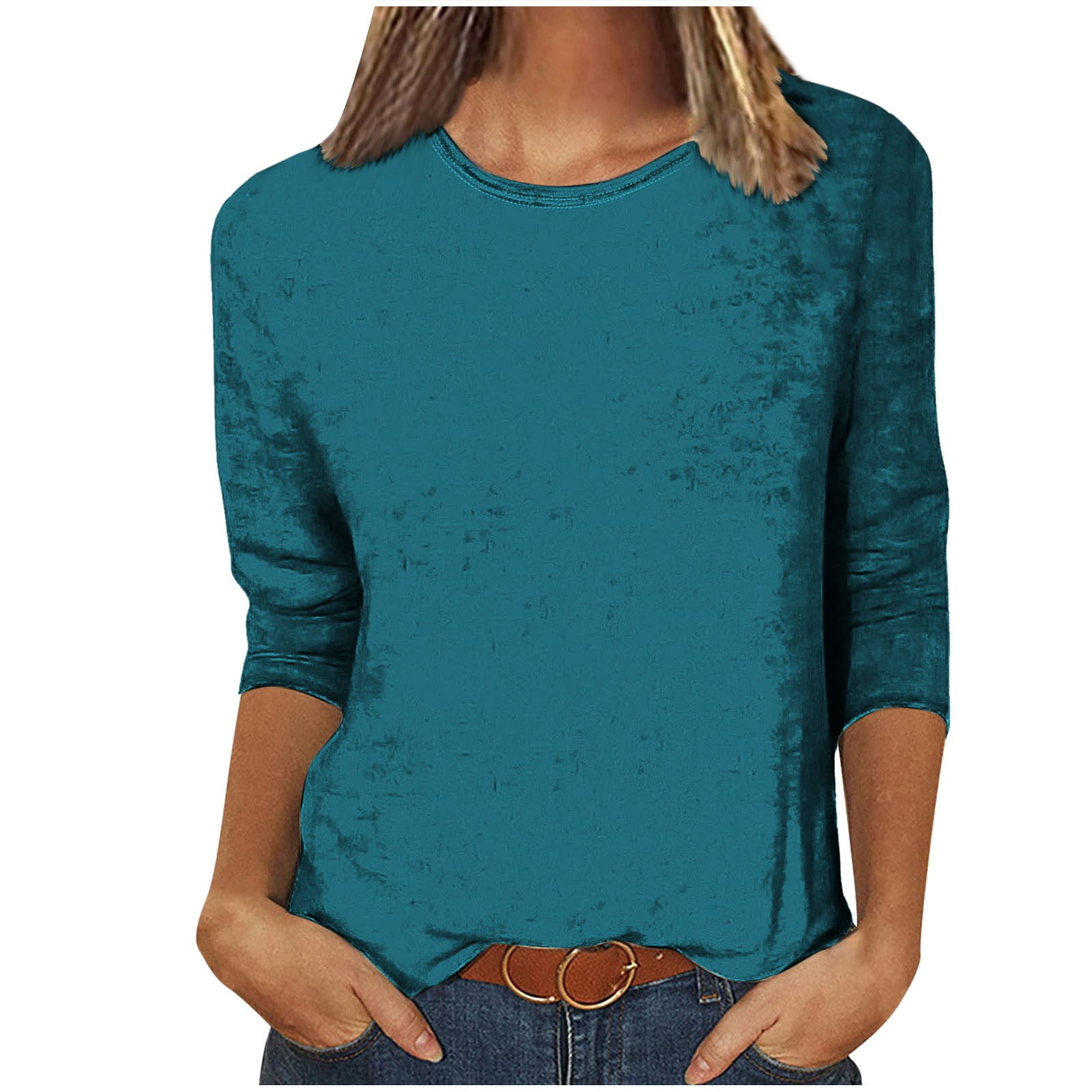 Click here for Faiwad 3/4 Sleeve Tops For Women 2024 Basic Summer... prices