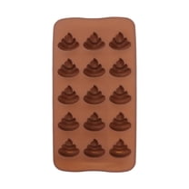 Poop Shape Silicone Baking Mold, 15-Cavity, for Chocolate, Gummy, Ice ...
