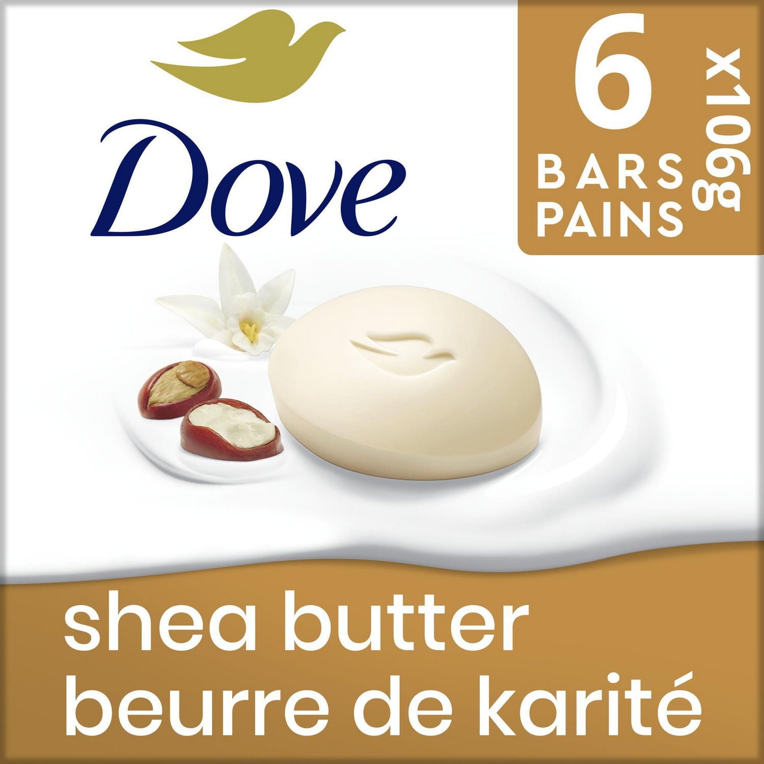 Dove Beauty Bar Soap for Nourished, Radiant Skin, Shea Butter, Enriches ...
