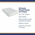 Free Shipping! Ucreate Mixed-Media Paper, 80 lb., 18 x 24 inches ...