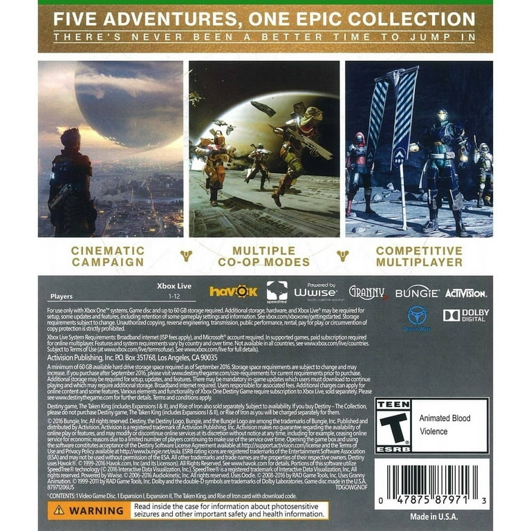 Destiny Xbox One Cover