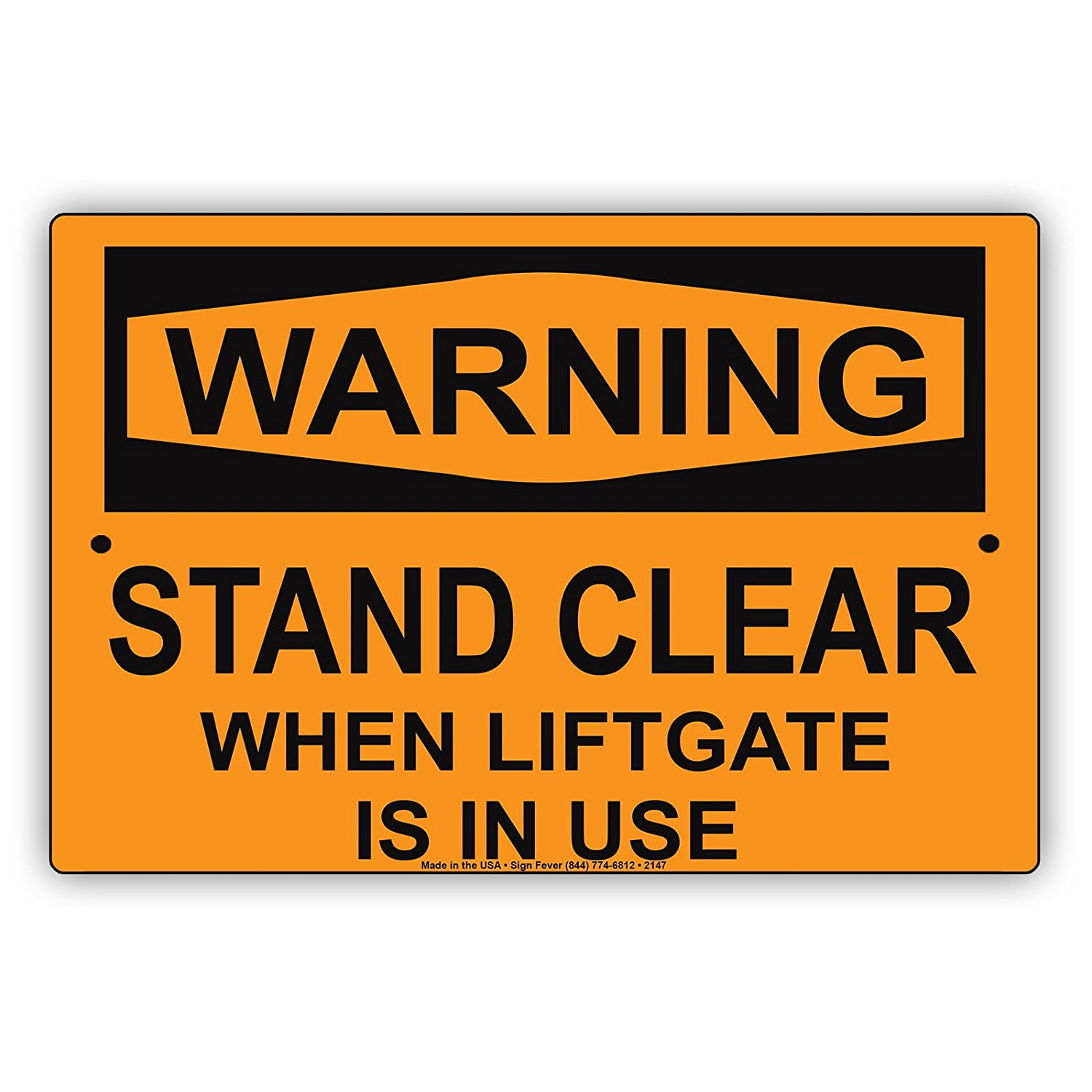 WARNING Stand Clear When Liftgate Is In Use Prevention Safety Alert ...