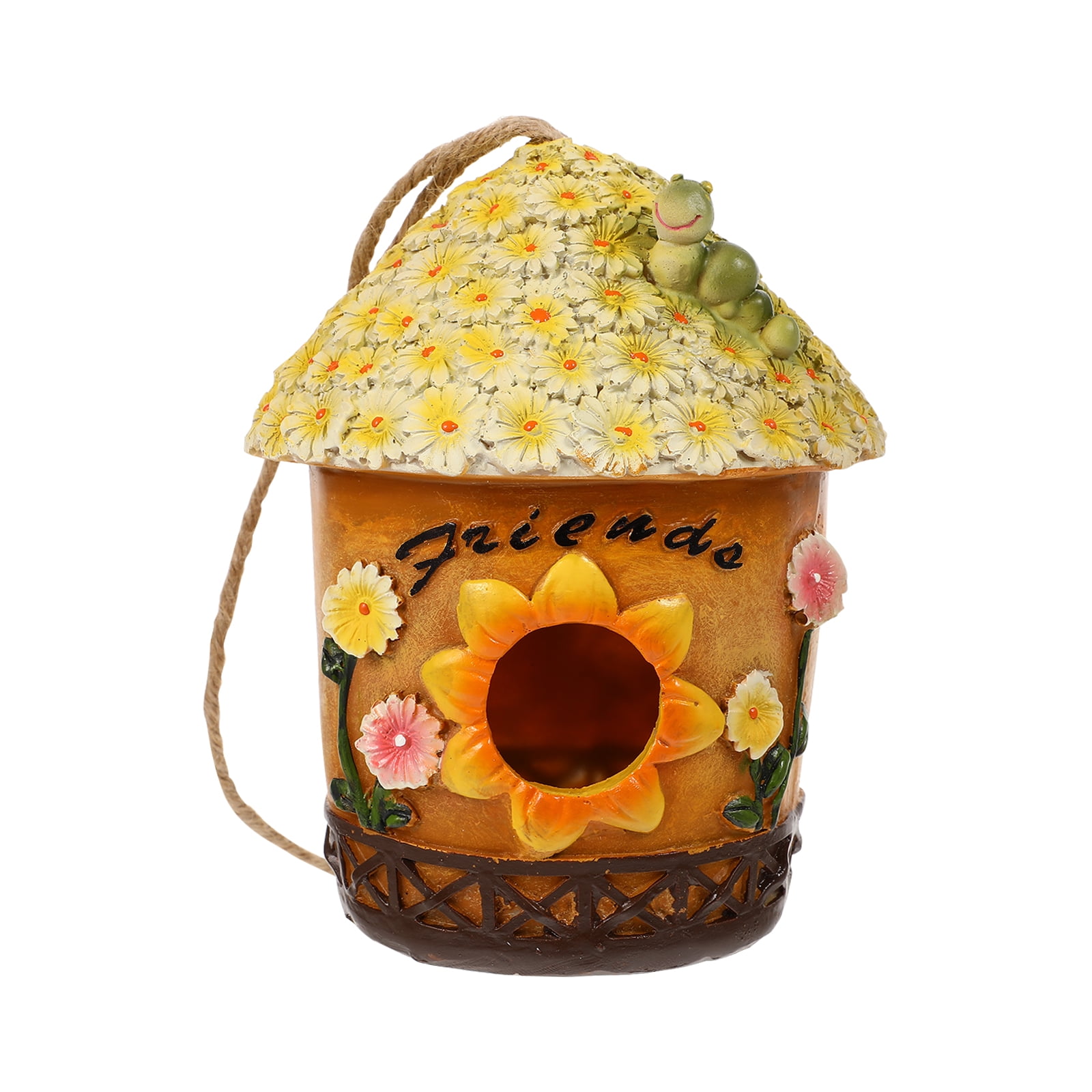 Homemaxs 1PC Chic Flower Bird Feeder Resin Bird House Crafts Delicate ...