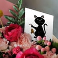 3drose, Funny Cute Black Cat Holding Brown Mouse Cartoon, 6 Greeting ...