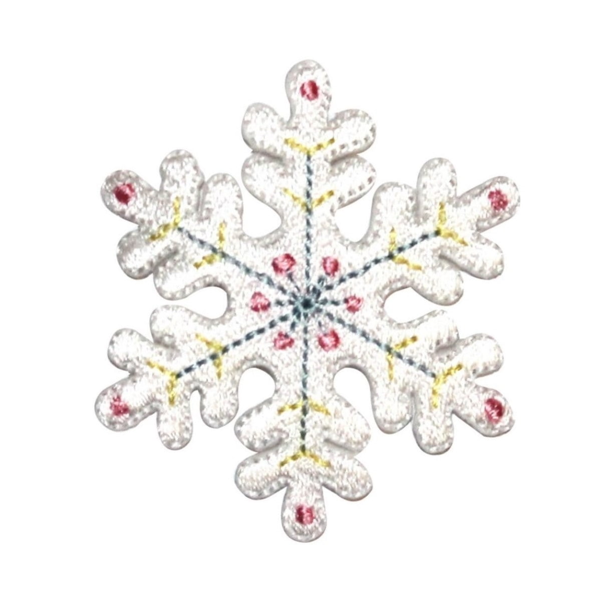 ID 8120 Festive Snowflake Patch Winter Christmas Ice Embroidered IronOn ...