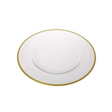 "BalsaCircle 24 Set Gold Clear 13"" Acrylic Round Charger Plates with ...